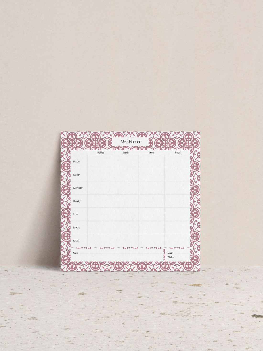 Roza Ċar Meal Planner – MADUMA
